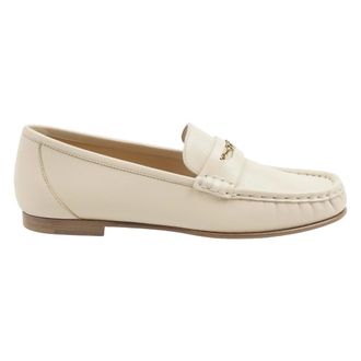 Chlo&eacute; Femme, Chaussures, Beige, Taille: 37 EU Chain-Detail Loafer