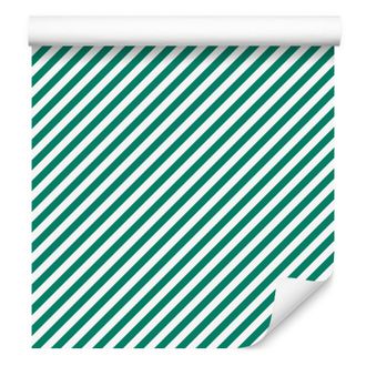 OEM Carta Da Parati A Righe Color Mare E Menta, Sfondo Marino Per Soggiorno E Camera Da Letto 50x1000 Cm