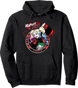DC Comics Batman Harley Quinn Joker Patch Pullover Hoodie