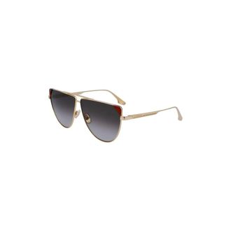 Victoria Beckham Femme, Accessoires, Brun, Taille: ONE Size Lunettes de soleil rondes &agrave; monture en m&eacute;tal