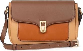 Pellet Sac port&eacute; travers - Compatible t&eacute;l&eacute;phone portable - Pour Femme - Collection Merline - Chocolat/Multicolore