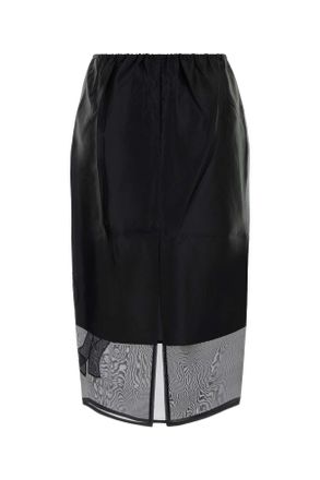 Cecilie Bahnsen Womens Black Silk Blend Skirt Gonne