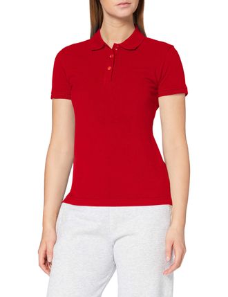 Clique CliQue Damen Regular Fit Poloshirt,rot, 42 EU (Herstellergr&ouml;&szlig;e:X-Large)
