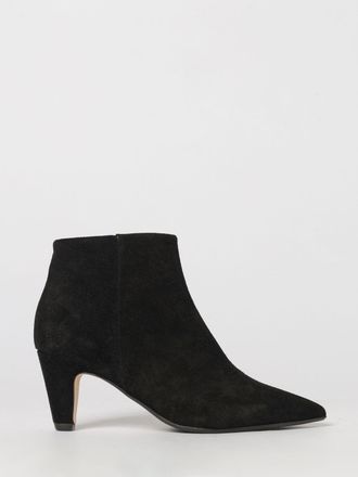 Anna F. Bottines en cuir su&eacute;d&eacute; avec talon conique moyen
