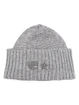 Chiara Ferragni Beanie mit Eye Star-Stickerei - Grau