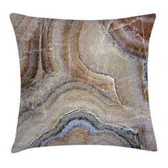 Generic Sofakissenbez&uuml;ge Marmor-Surreal-Onyx-Steinmuster, Hellblaue Details (Bild) Throw Pillow Covers Fashion Zierkissenbez&uuml;ge Quadratische Kissenh&uuml;lle for S