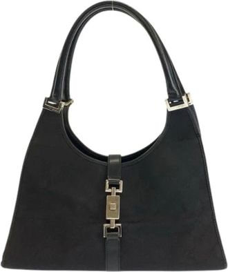 Gucci Pre-owned Jackie Sac bandouli&egrave;re en toile et cuir GG noir - Femme - Pre-owned - Noir - Taille: ONE Size