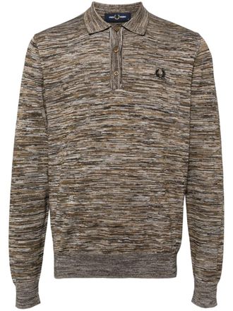 Fred Perry chemise en maille à imprimé tie dye - Marron