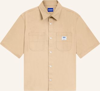 HUGO BOSS Hugo Kurzarm-Hemd Ebwin Comfort Fit beige