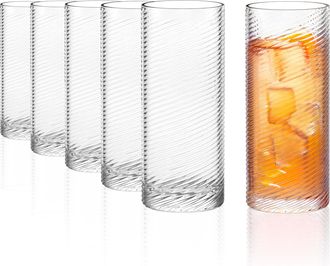 St&ouml;lzle Berlin Longdrinkgl&auml;ser 6er Set 491ml - Elegante Cocktail Gl&auml;ser aus Kristallglas im Art-D&eacute;co Stil - Perfekte Longdrink-, Saft- & Wassergl&auml;ser - Sp&uuml;lma