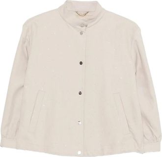 Herno Femme, Vestes, Gris, Taille: 40 FR Veste en Viscose, Lin et Polyamide