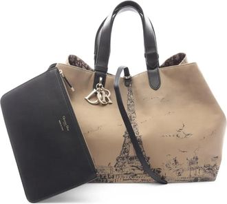 Dior 2021-2025 gro&szlig;er Oblique Toujours Tote Bag - Braun