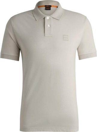 HUGO BOSS Piqu&eacute;-Poloshirt mit Stretch und Label-Aufn&auml;her in