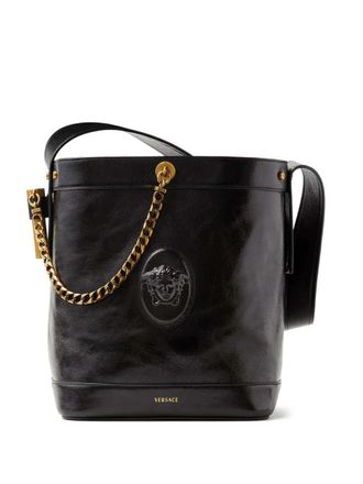 Versace Pivot petit sac seau en cuir