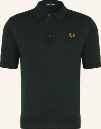 Fred Perry Strick-Poloshirt gruen
