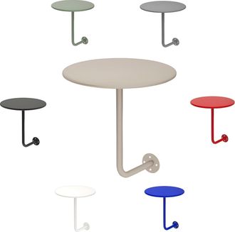 Generic Runder Bartisch Wandmontage, Schwebender Schreibtisch Bartisch L-F&ouml;rmiger Wandmontierter Cocktailtisch Beistelltisch Kaffeetisch f&uuml;r Caf&eacute; Bistrotisch 