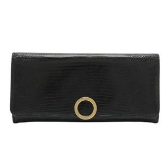 Bulgari Pre-owned Lizard Long Wallet - Homme - Pre-owned - Noir - Taille: ONE Size