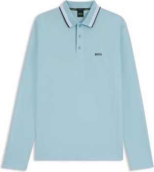 BOSS Hommes Plisy Polo en piqué de Coton avec Logo Contrastant