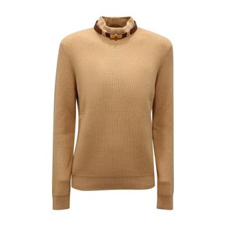 Elisabetta Franchi Damen, Strickwaren, Beige, LGr&ouml;&szlig;e