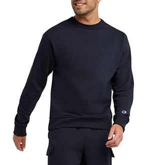 Champion Powerblend Fleece Crew Maillot de survêtement, Bleu Marine, XS Homme