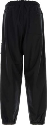 Stone Island Virgin Wool Blend Trousers - Blue