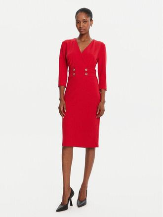 Rinascimento Rinascimento Coctailkleid CFC0126151003 Rot Slim Fit