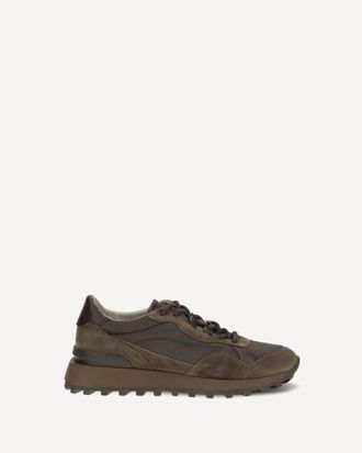 Brunello Cucinelli Suede and techno cotton Sneakers with Shiny Detail Female 39.5
