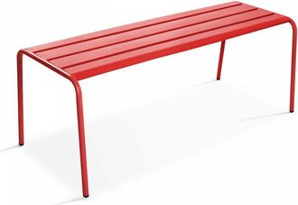 Oviala Oviala - Banc de jardin en acier rouge - Palavas