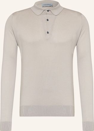 John Smedley Strick-Poloshirt Bradwell beige