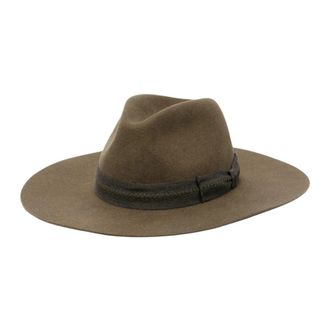 Golden Goose Fedora-Hut mit flacher Krempe - - Accessories - Damen - Gr&uuml;n - M