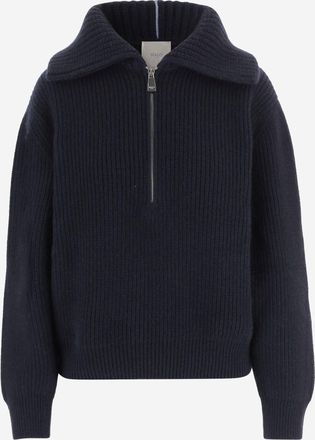 Malo Pull en cachemire c&ocirc;tel&eacute; Malo avec demi-zip