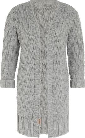 Knit Factory Sally Strickjacke - Mittellange Damen Strickjacken - Cardigan mit Wolle - Grobstrickjacke - Strickweste f&uuml;r den Herbst und Winter - Hochwertige Qualit