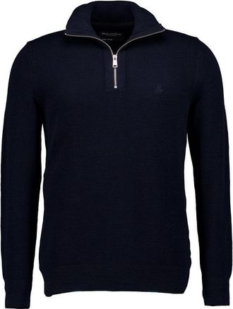 Marc O'Polo Herren Troyer blau Baumwolle unifarben