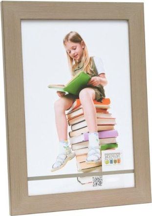 Deknudt Frames S49BL3-13.0X13.0 Bilderrahmen, Holz, rustikaler Stil, Kalkfarbe, 18,9 x 18,9 x 1,4 cm, Beige