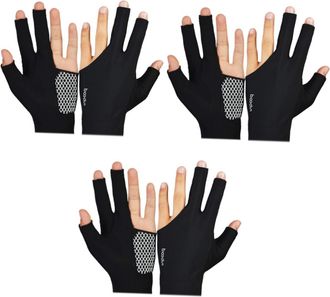 BESPORTBLE 3 St&uuml;ck 3 Snooker-handschuh Mit DREI Fingern Pool-handschuh Queue-Handschuhe Stichwort Billardkugeln Handschuhe Zum Poolspielen Billardhandschuh Cue- 