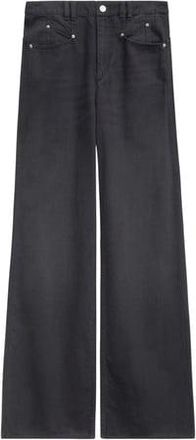 Isabel Marant Jean ample Lemony taille haute en denim de coton