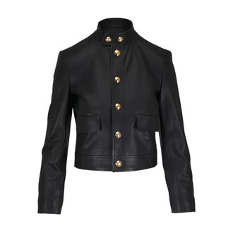 Nili Lotan Hadley Leder Cropped Jacket - - Jackets - Damen - Schwarzk - S