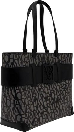 A|X Armani Exchange Femme, Sacs, Noir, Taille: ONE Size Logo Tote Bag
