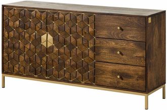 Massivmoebel24 Kommode Mango 145x40x77 braun geölt diamond 207