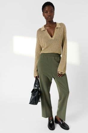 Gerard Darel Pantalon fluide 7/8 - ALIETTE - Vert Kaki