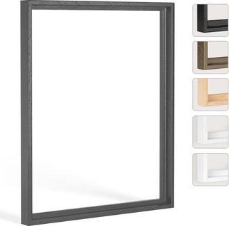 Bildershop-24 Schattenfugenrahmen Hamburg 60x120cm Dunkelgrau