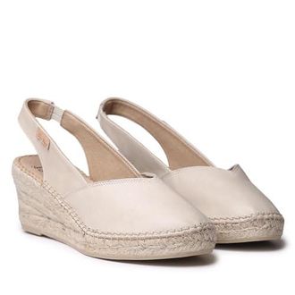 Toni Pons Termal Espadrilles pour femme en cuir avec talon compens&eacute; pour un ajustement plus large, Glace, 40 EU