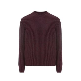 Au Printemps Paris gemischtes Wollnetzpullover - rot