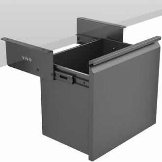 Vivo MOUNT-FCD1S-B Aktenschrank unter dem Schreibtisch, Metallb&uuml;ro-Aufbewahrungsschublade, h&auml;lt 10 kg, f&uuml;r 21,6 x 27,9 cm gro&szlig;e Brief-Ordner, schwarz, MOUN