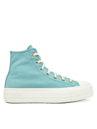 Converse Sneakers aus Stoff Chuck Taylor All Star Lift Platform Gold A11495C T&uuml;rkisfarben