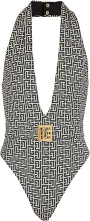 Balmain PB Labyrinth Badeanzug - - Swimwear - Damen - Schwarzk - 2XS