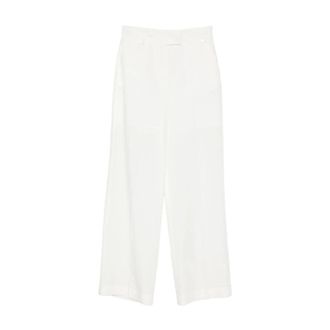 Liu Jo Femme, Pantalons, Blanc, Taille: 34 FR Pantalon &agrave; jambes larges