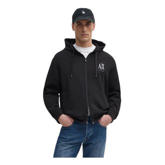 A|X Armani Exchange Sweat &agrave; capuche zipp&eacute; - Homme - Sweatshirts et sweats &agrave; capuche - Noir - Taille: 2XL