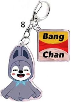 Generic Stray-kids Porte-clés en acrylique SK-ZOO avec pendentif poupée ensoleillée HyunJin Porte-clés Stay Felix Porte-clés Karma, Bang Chan, 6.1*5cm