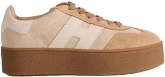 Hogan Low-Top Sneaker - Lace-Up Sneakers In Soft Calf Leather - Gr. 38 (EU) - in Rosa - f&uuml;r Damen
